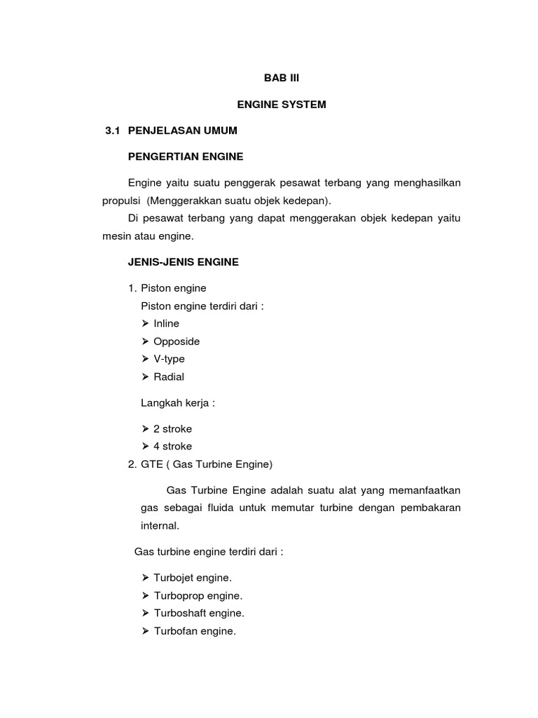 Laporan Engine System | PDF