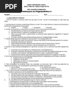 4th Periodical Exam ESP 8 | PDF