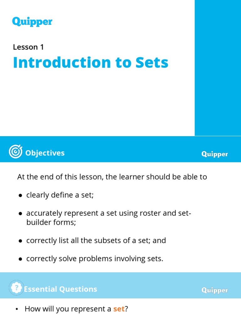 1.1 Introduction To Sets | PDF