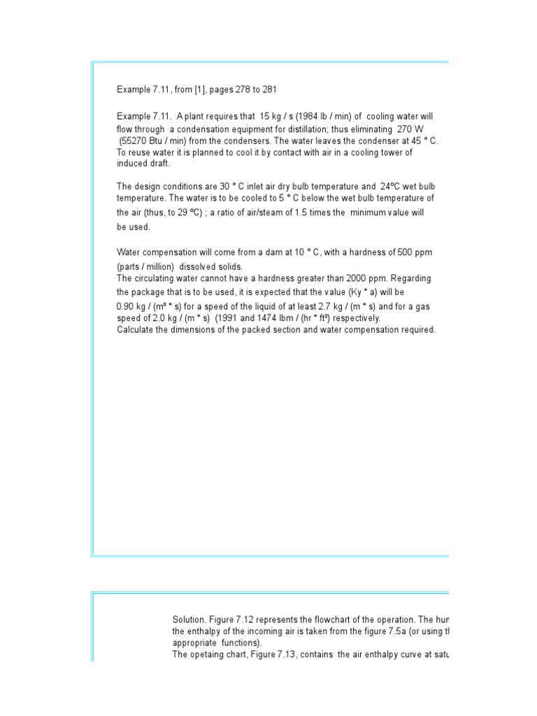 Cooling Tower Design and Calculations | PDF | Science & Mathematics