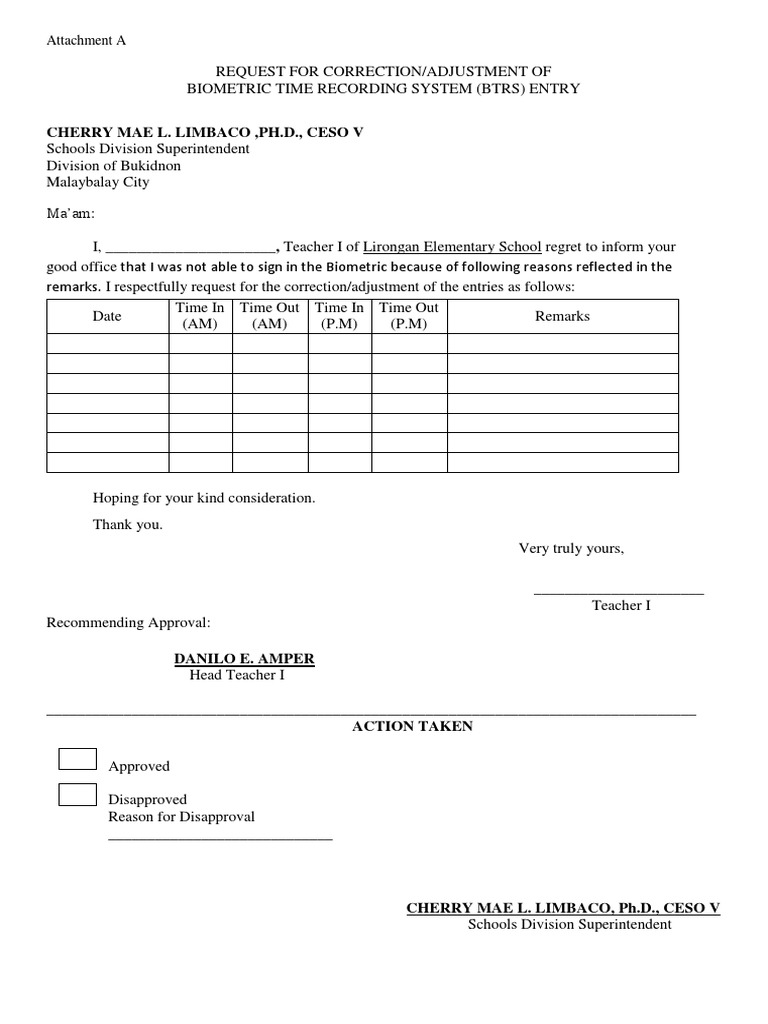 Justification Form | PDF