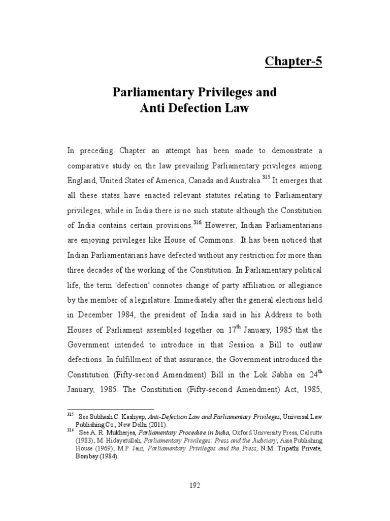 Anti Defection Law | PDF