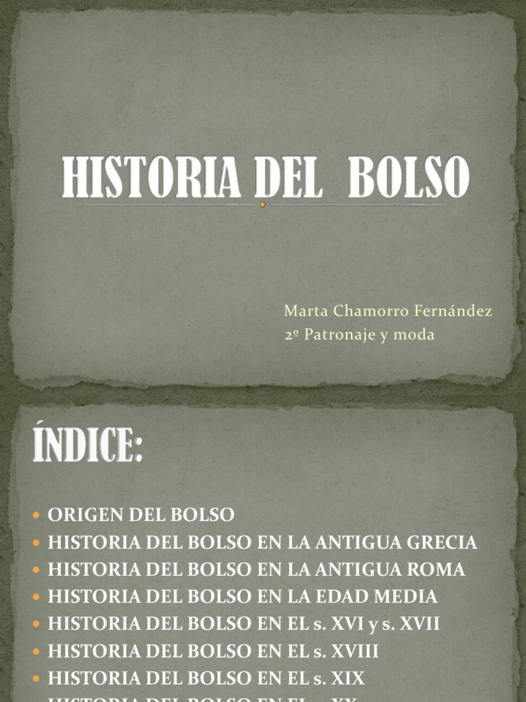 Presentación Historia Del Bolso | PDF