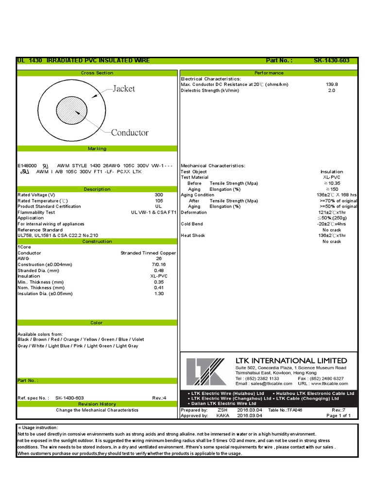 LTK Ul 1430 #26 | PDF