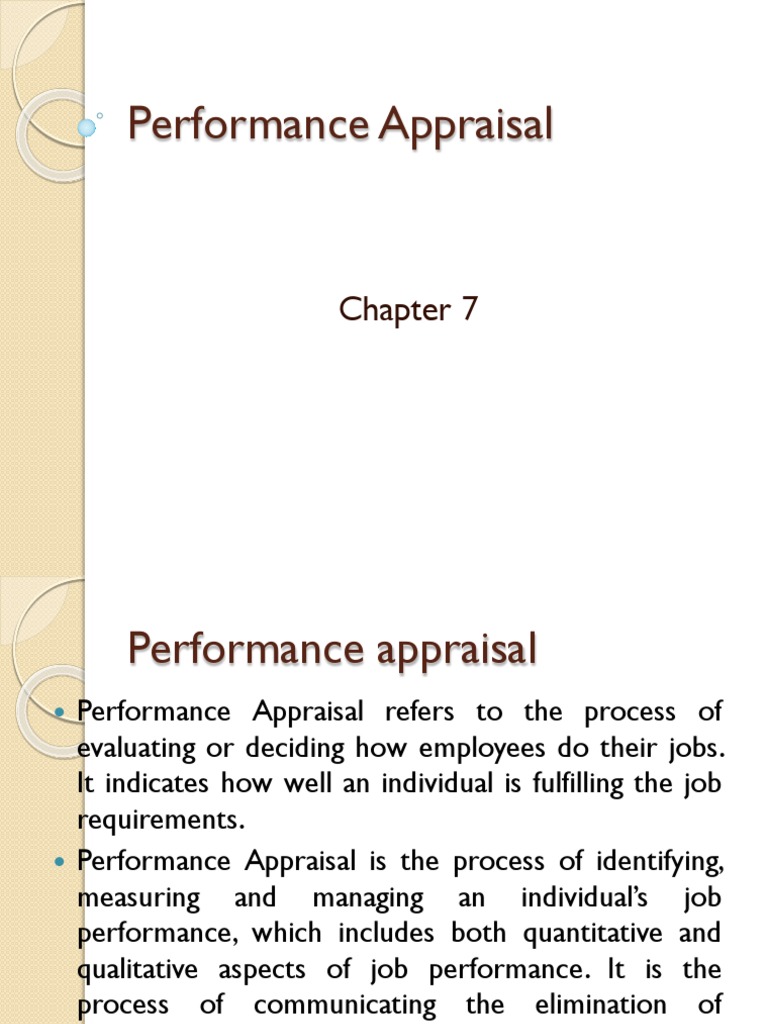 Performance Appraisal Guide | PDF