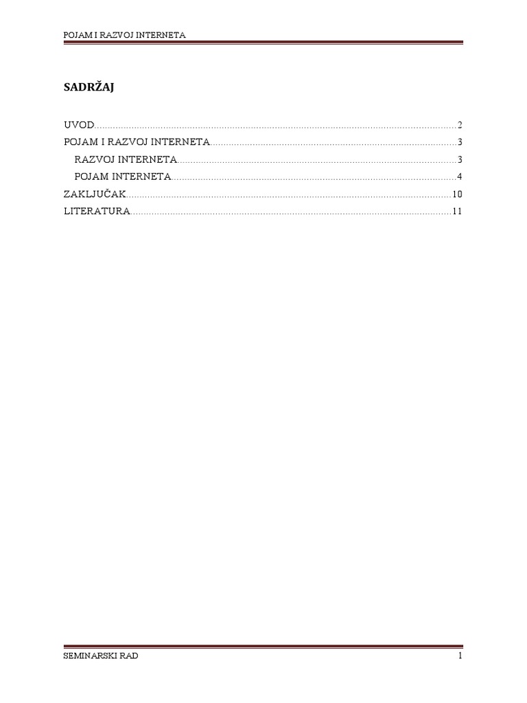 Pojam I Razvoj Interneta | PDF