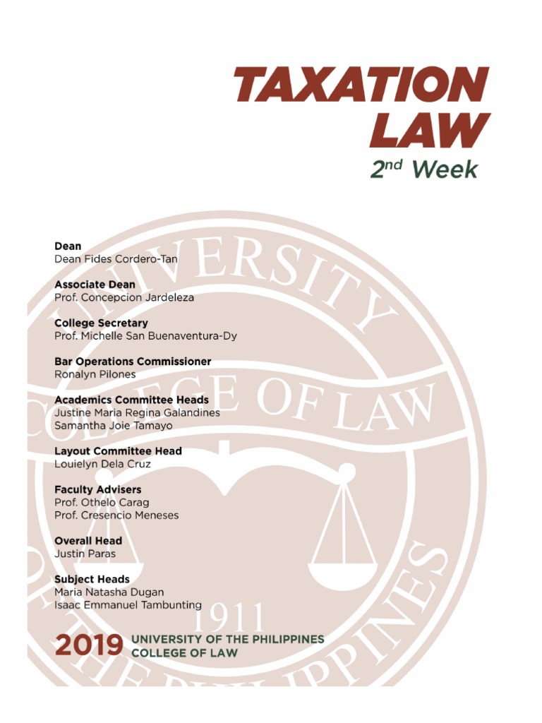 BOC Taxation Law Reviewer | PDF | Tax Exemption | Income Tax