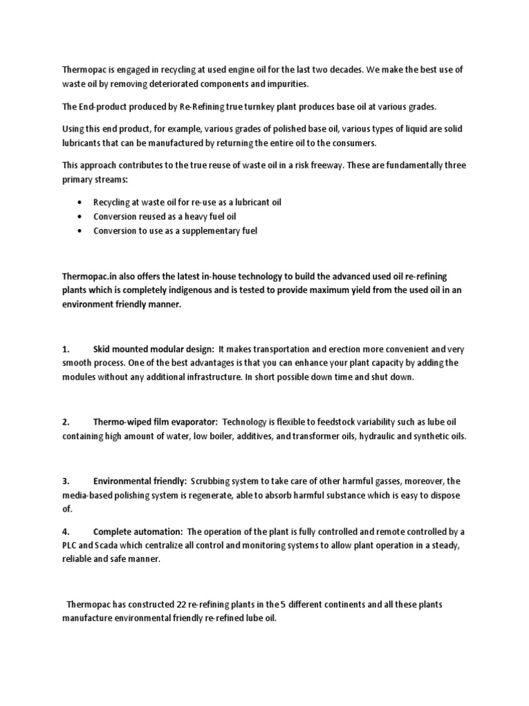 Thermopac Process Engineering LLP | PDF