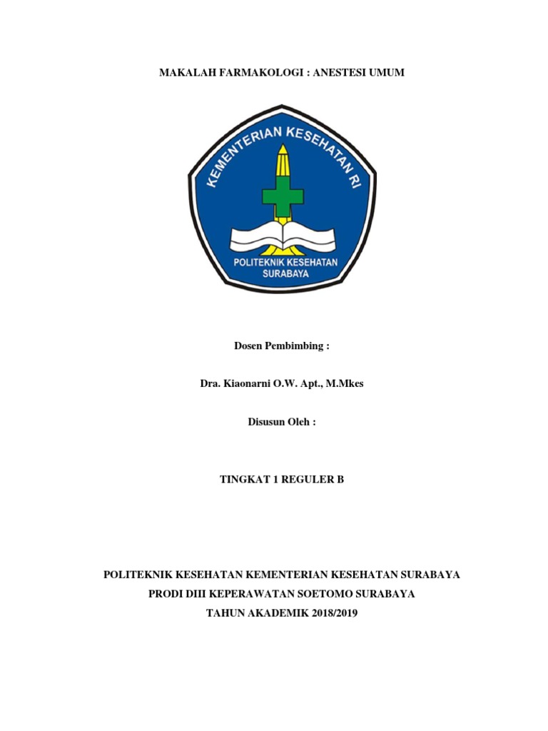 Anestesi Umum: Konsep dan Mekanisme | PDF | Kesehatan Holistik
