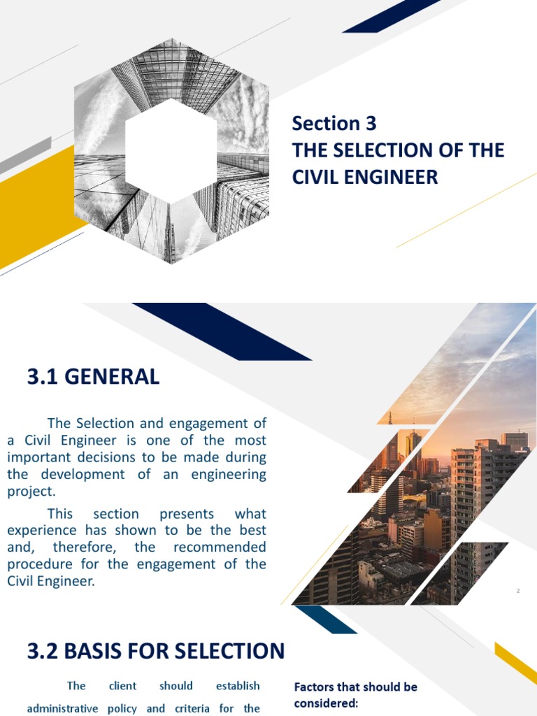 Section 3 The Selection of The Civil Engineer | PDF