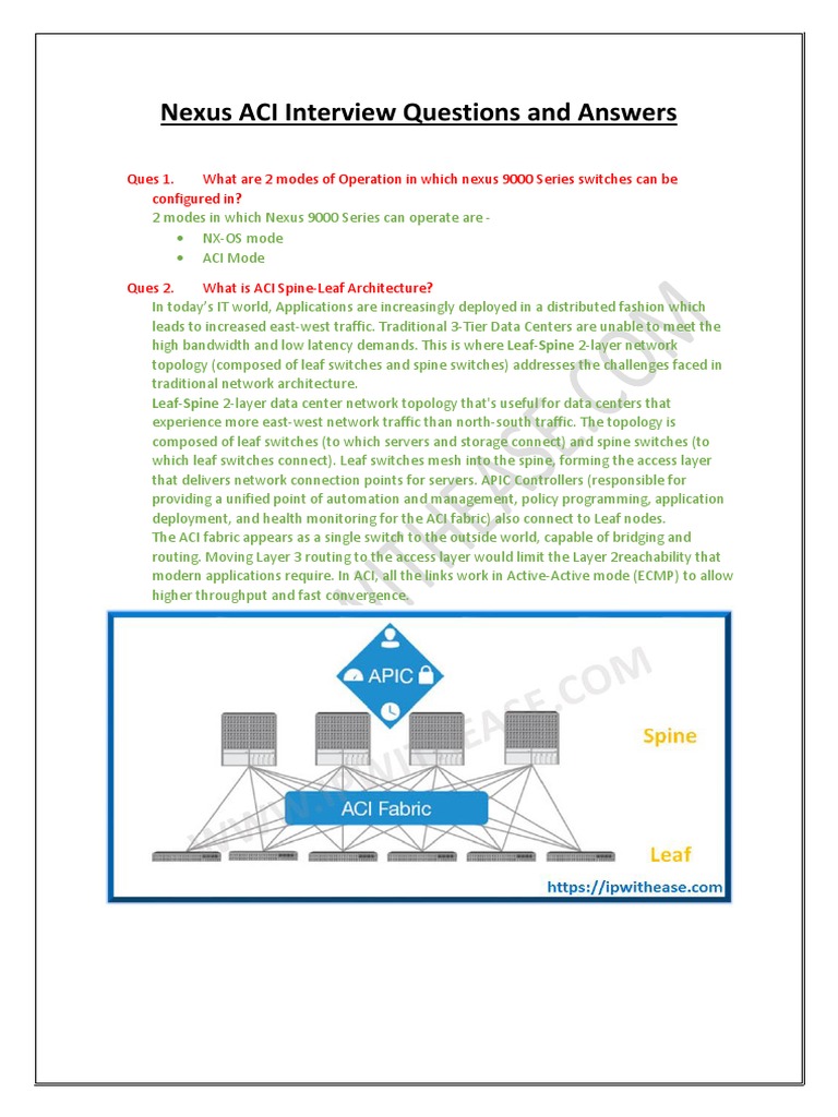 Nexus ACI Interview Q&A Guide | PDF