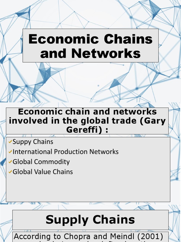 Economic Chains and Networks | PDF