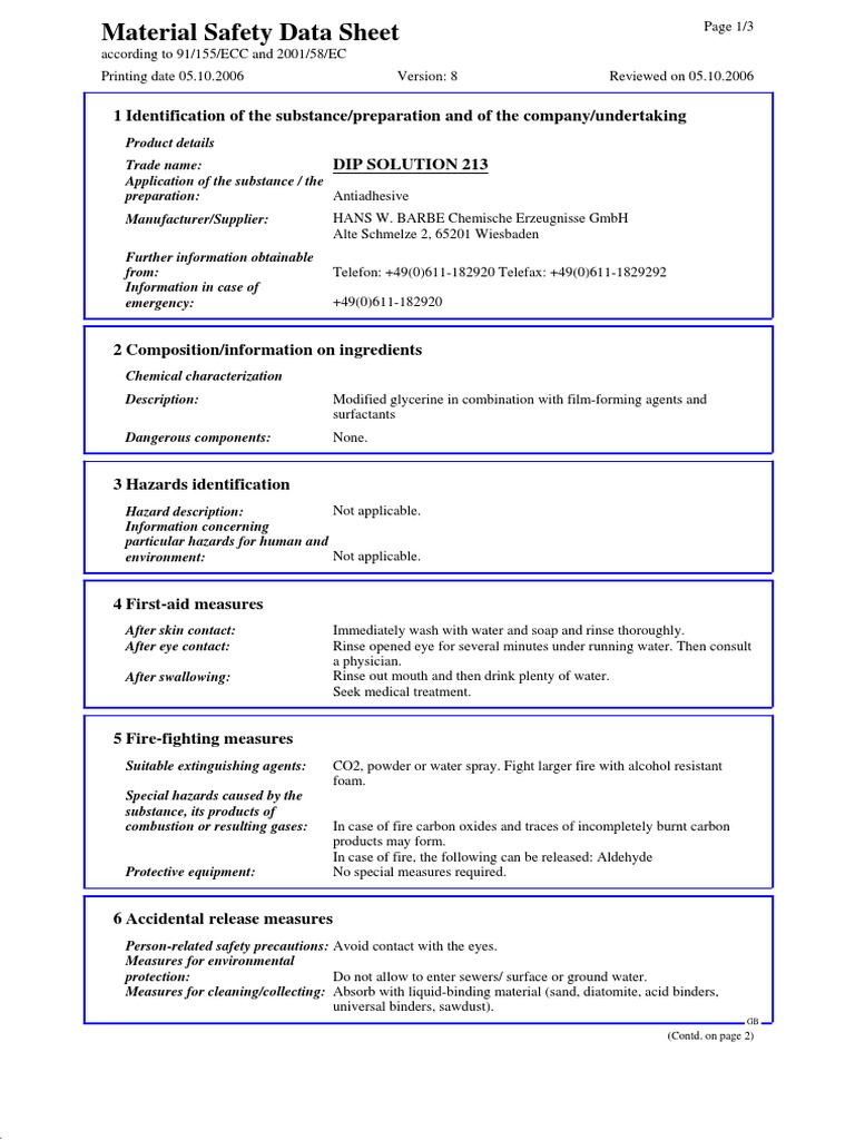 Dip Solution 213 (GB) 2018 PDF | PDF