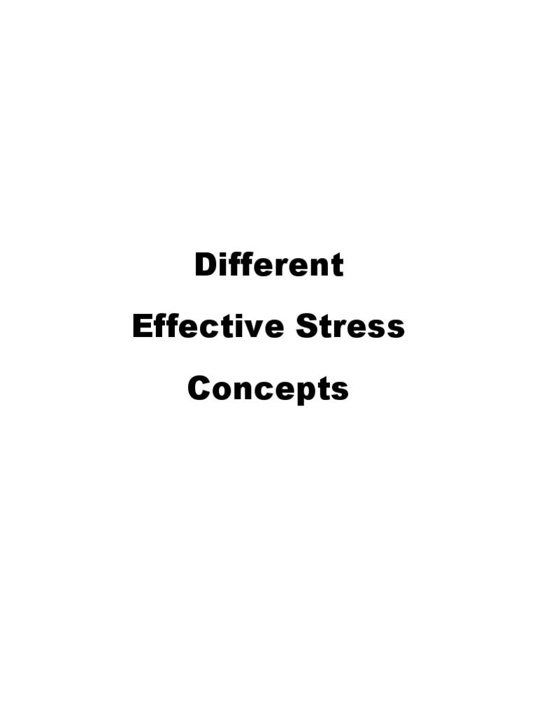 Effective Stress Concepts | PDF | Teaching Methods & Materials