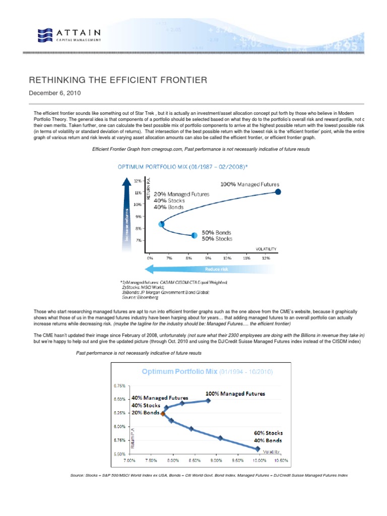 Efficient Frontiers | PDF | Asset Allocation | Stock Market Index