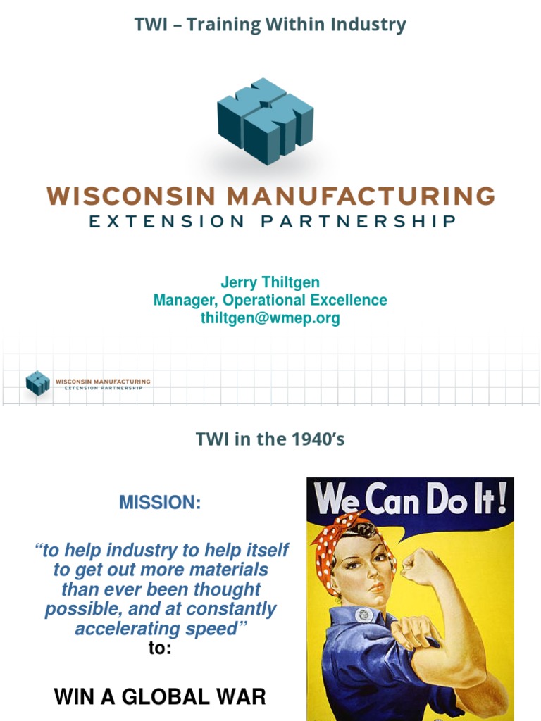 TWI Presentation MM 2018v2 PDF | PDF