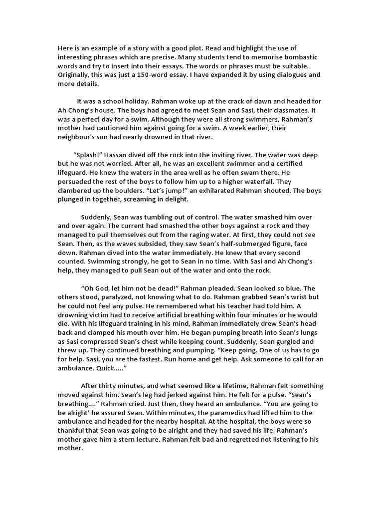 Here Is An Example of A Story With A Good Plot | PDF | Religion ...