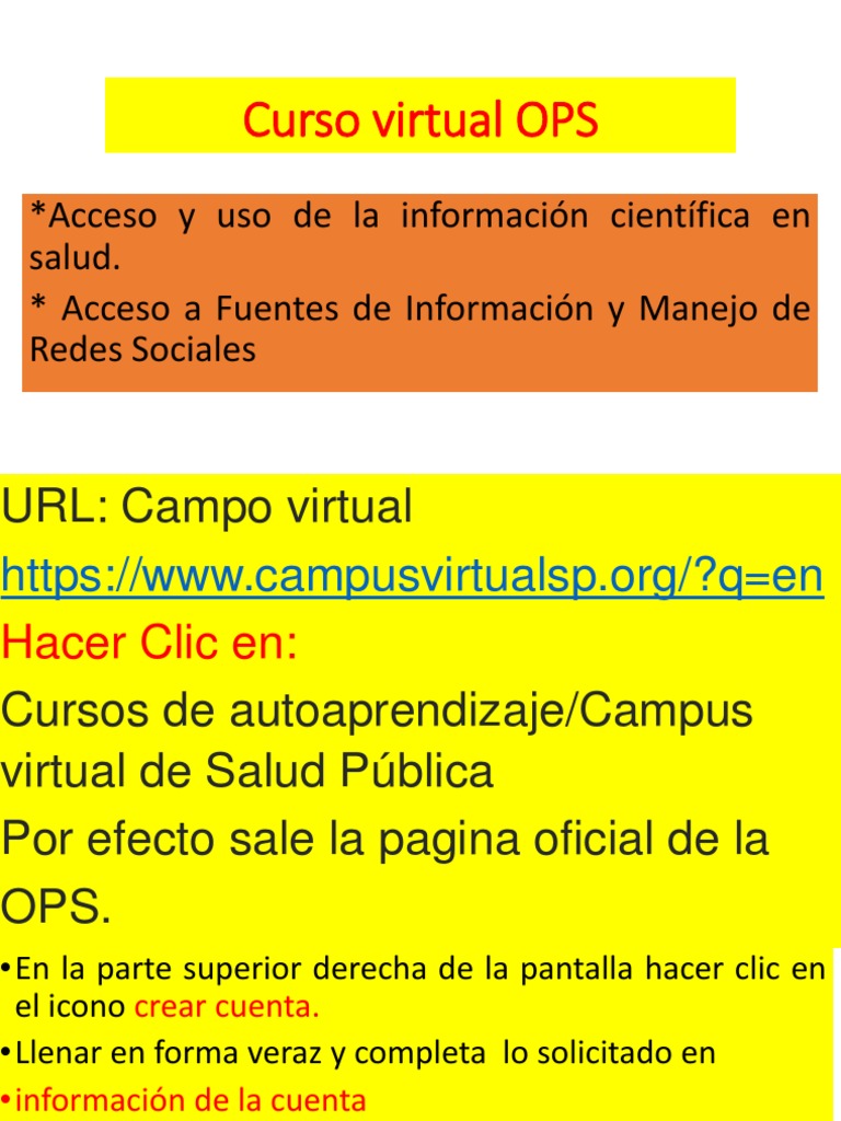 Curso Virtual OPS | PDF