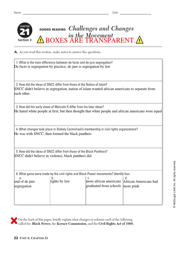 Chapter 21 Section 3 Worksheet PDF | PDF