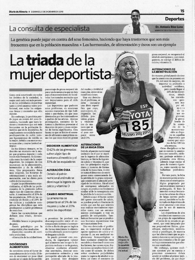 La Triada de La Mujer Deportista | PDF