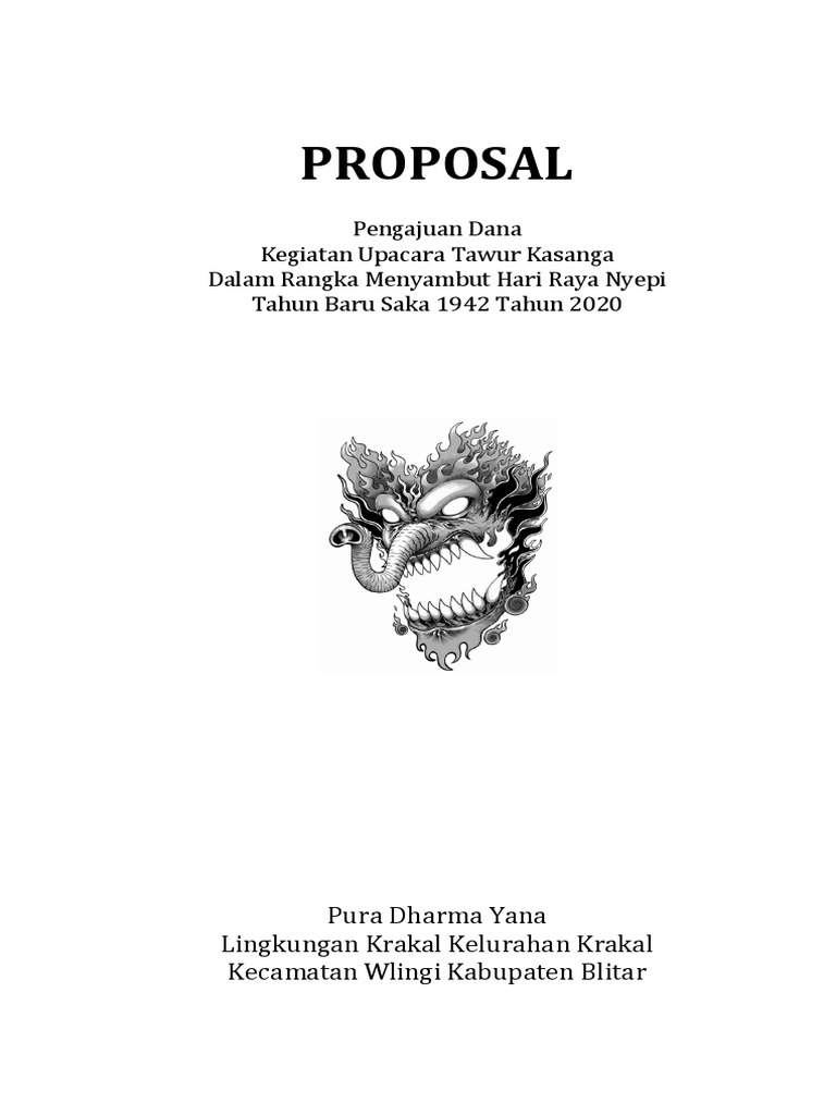 Proposal Pengajuan Dana Hari Raya Nyepi | PDF