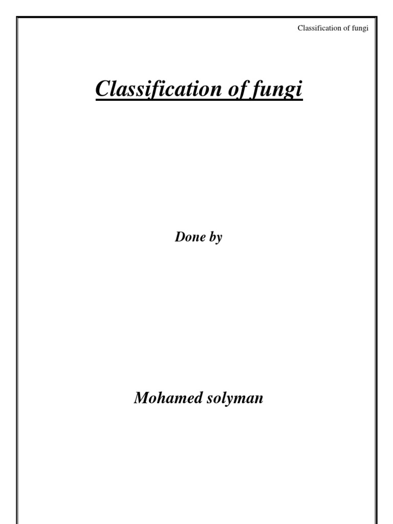Fungal Classification Overview | PDF | Ploidy | Fungus