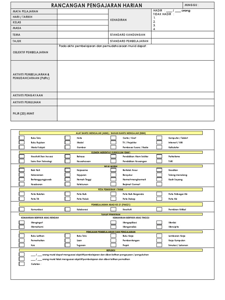 Contoh RPH Baharu | PDF