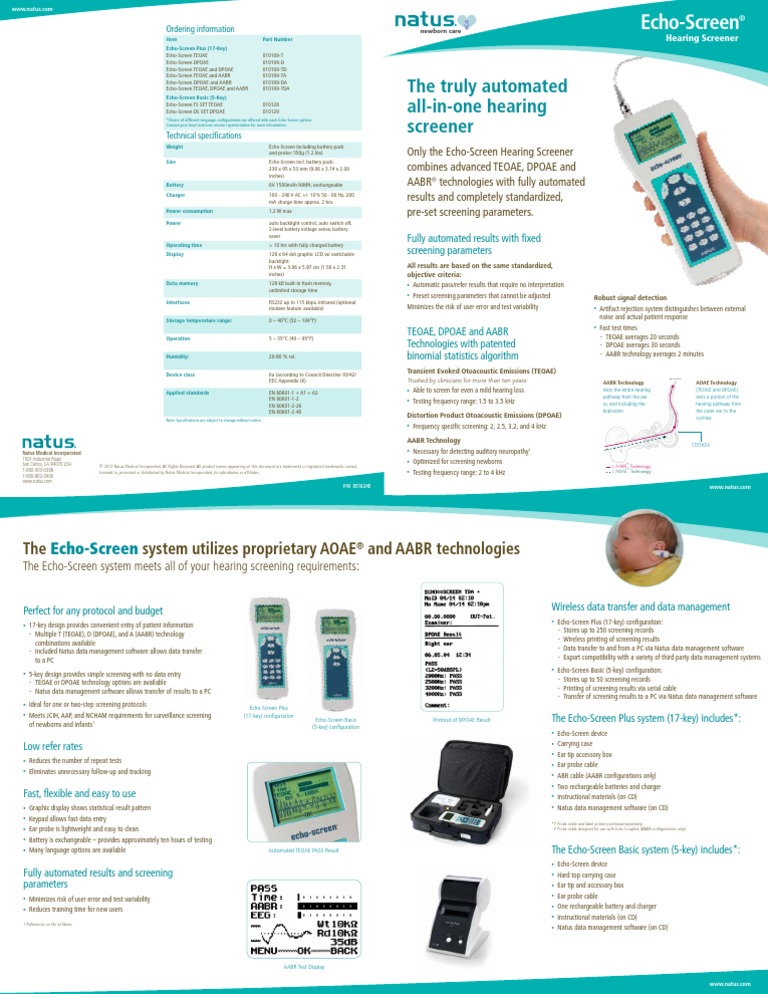 Echo Screen® Hearing Screener | PDF