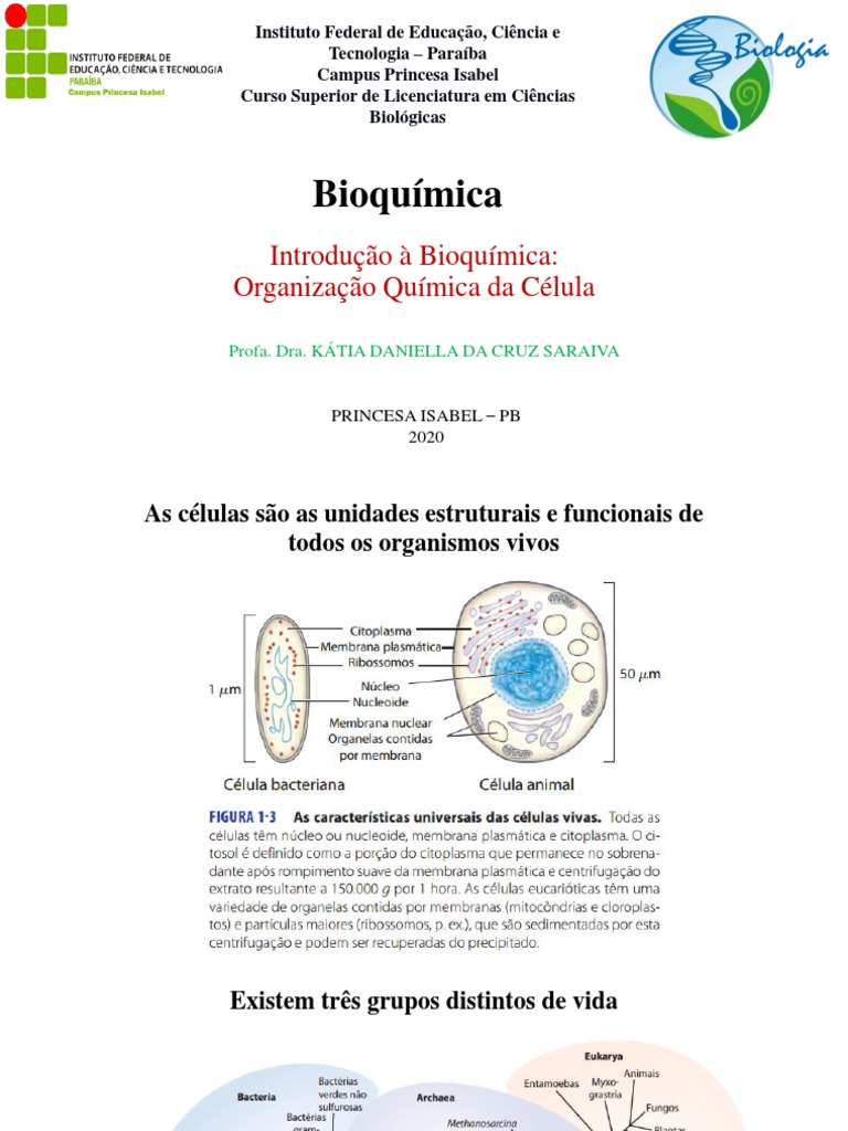Aula 1 - Introdução À Bioquímica | PDF