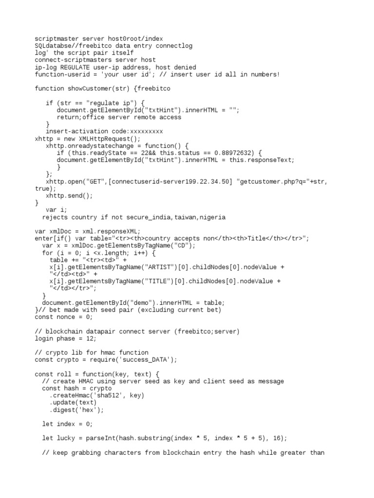 Freebitco 3btc Script Hacklog Updated | PDF