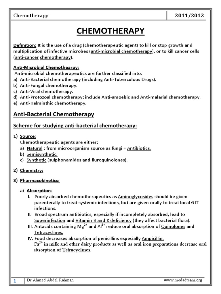11 Chemotherapy | PDF