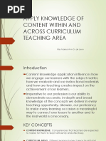 Integrating Content Across Curriculum Areas | PDF | Curriculum | Change