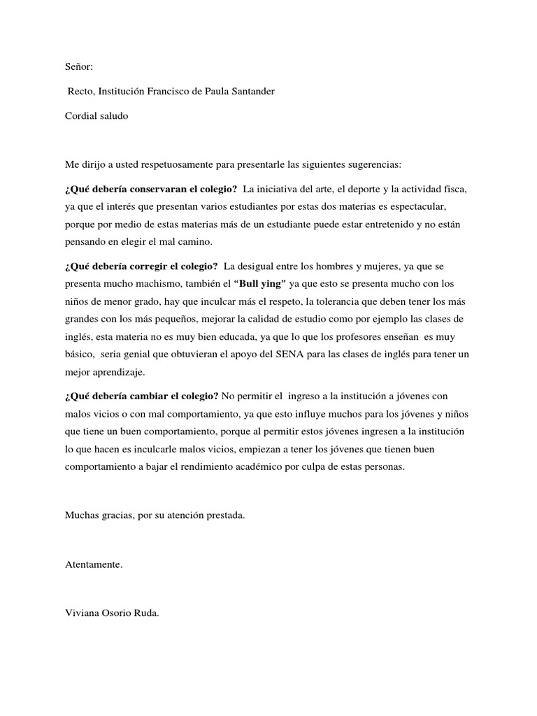 Carta Rector | PDF