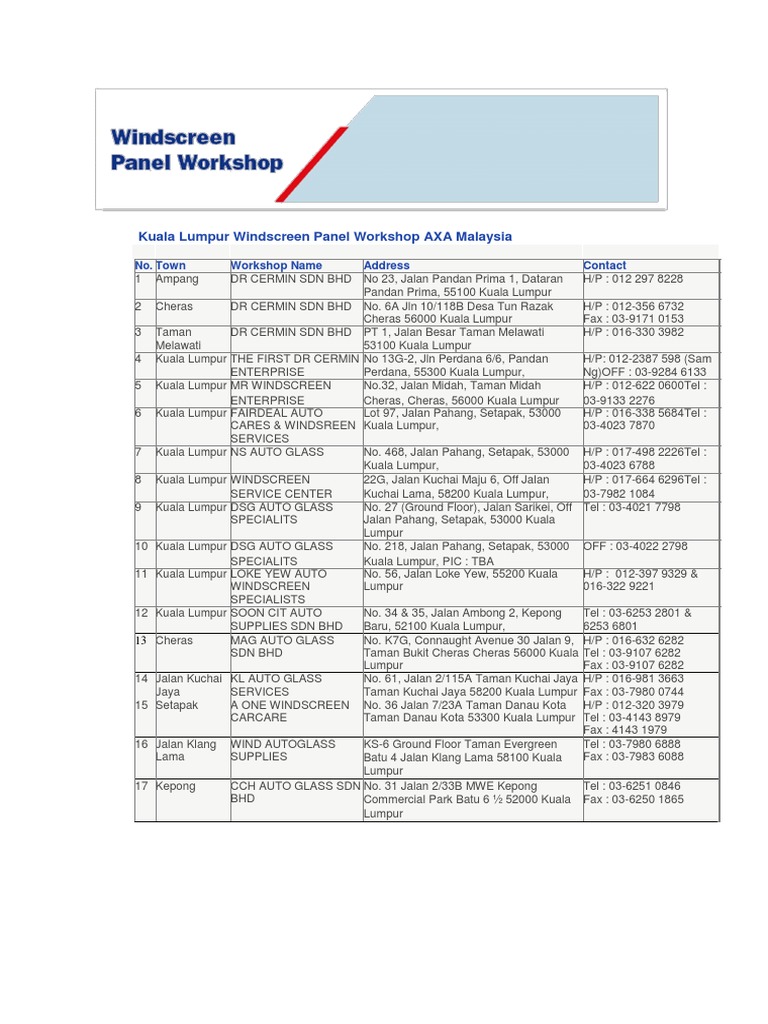 SmartDrive-Private-Motor-Windscreen-Repairer-Panel-Workshop (Done Excel ...