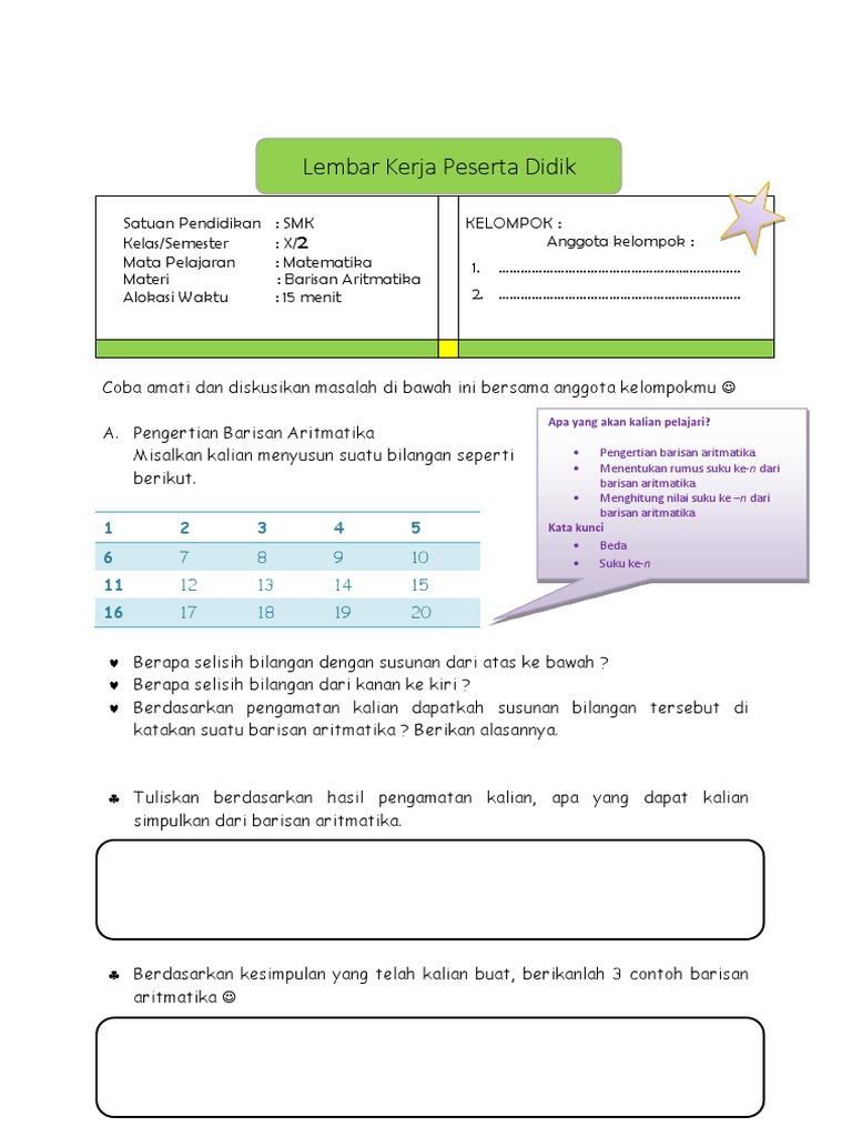 Pengertian dan Rumus Barisan Aritmatika | PDF | Metode & Bahan Ajar