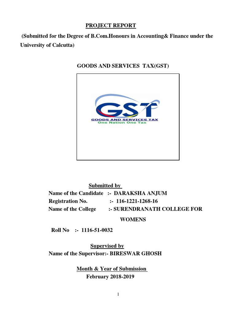 GST PROJECT 2019 Done | PDF