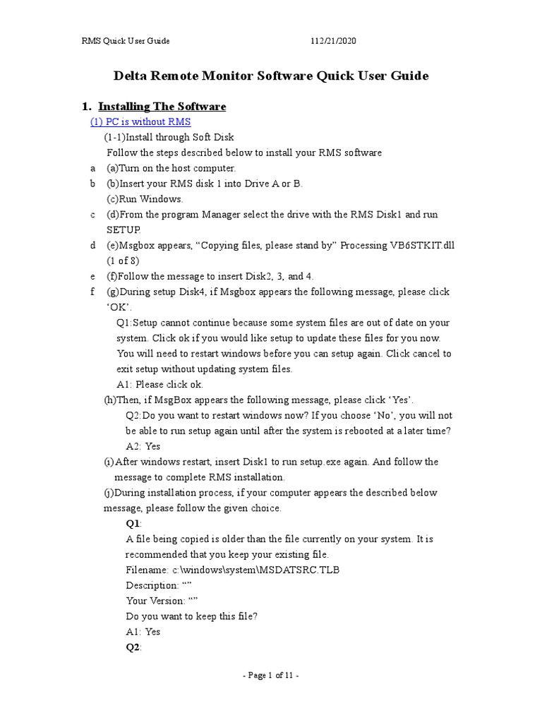 RMS Setup | PDF | Computers | Technology & Engineering