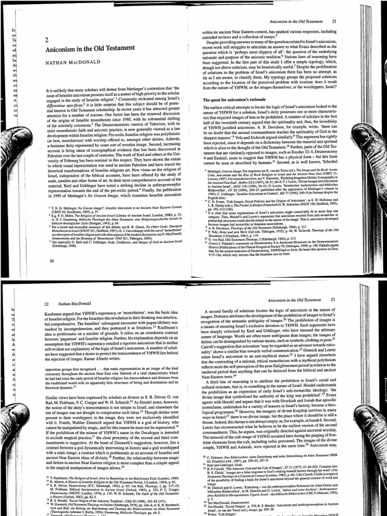 Aniconism in The Old Testament PDF | PDF