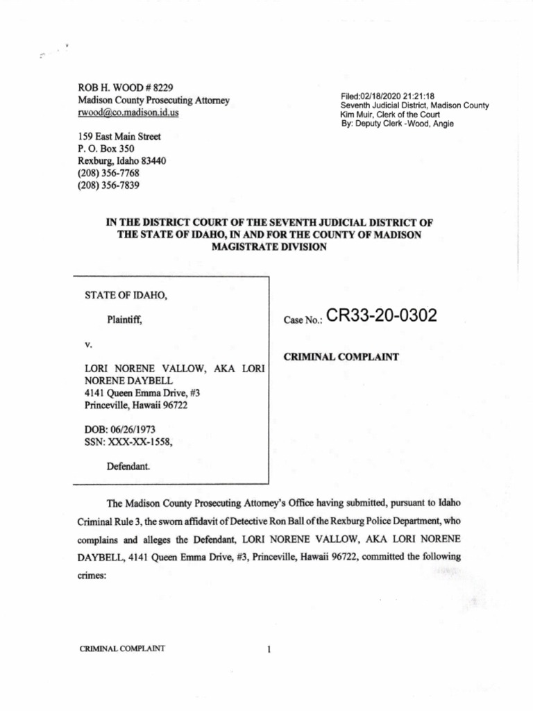 Criminal Complaint | PDF