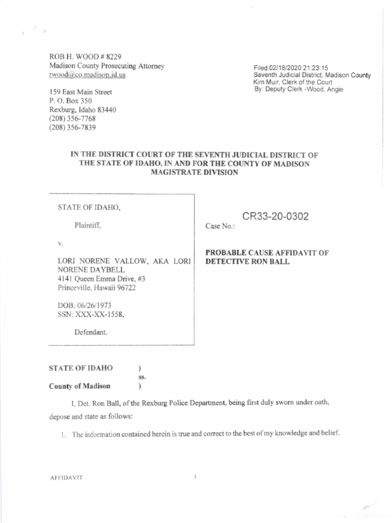 Affidavit of Probable Cause | PDF