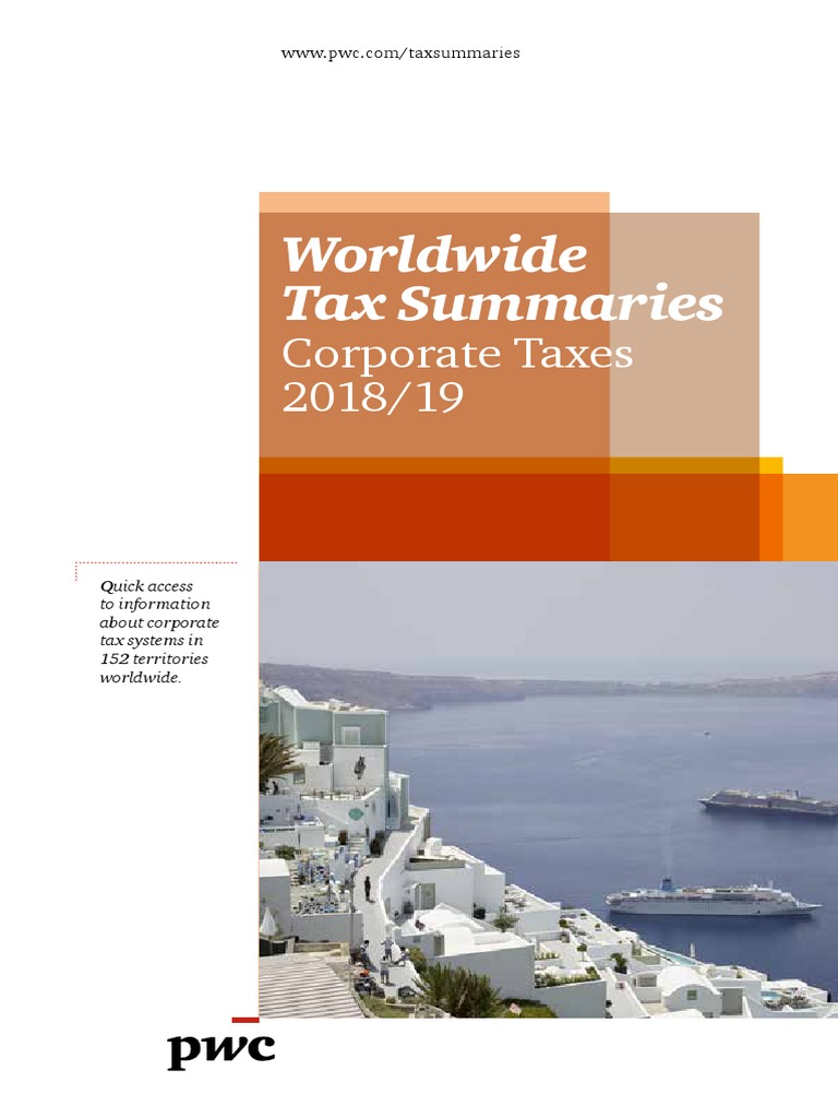 PWC Worldwide Tax Summaries Corporate Taxes 2018 19 2 PDF | PDF | Value ...