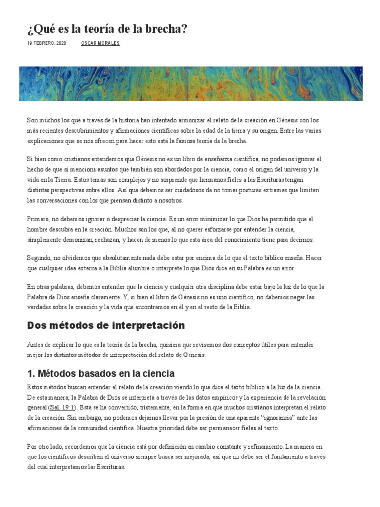 ¿Qué Es La Teoría de La Brecha? | PDF | Religión y espiritualidad