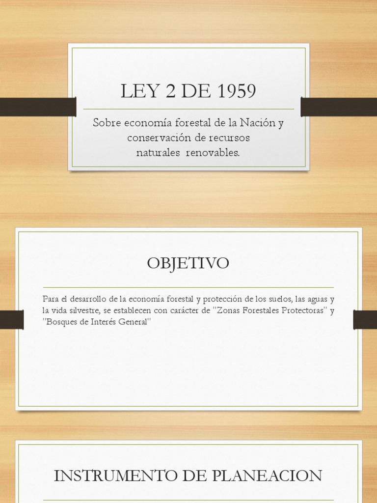 Ley 2 de 1959 | PDF