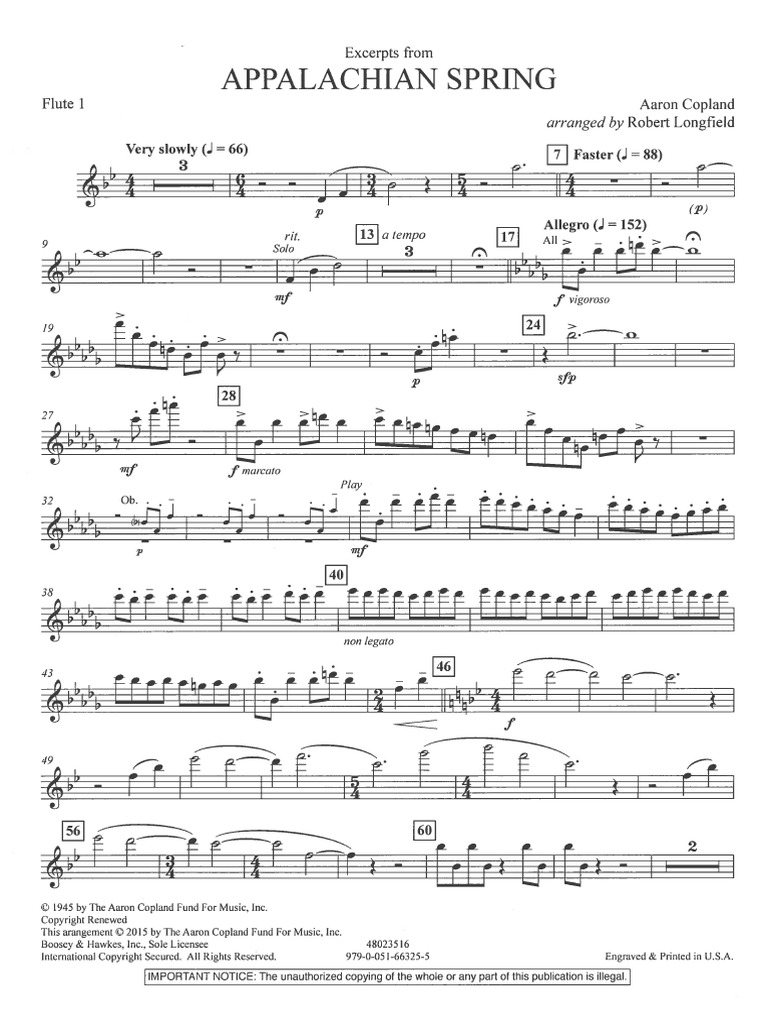 02 Flute 1 Appalachian Spring | PDF