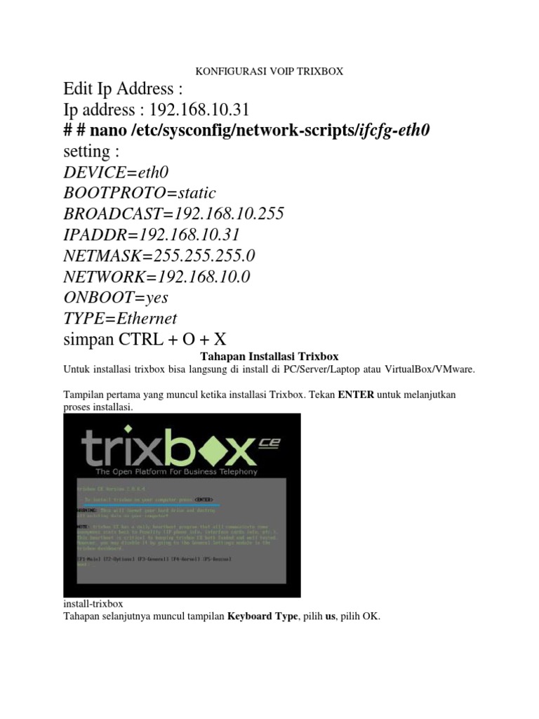 Konfigurasi Voip Trixbox | PDF