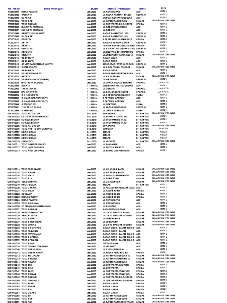 Data Mentah Penjualan | PDF