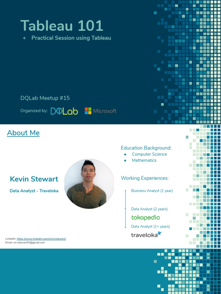 DQLab Meetup #15 - Tableau 101 PDF | PDF | Databases | Microsoft Excel