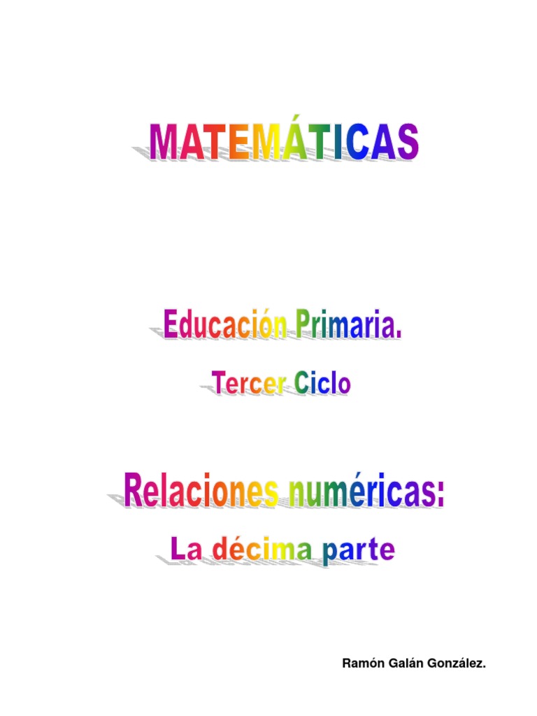 La décima parte: conceptos y actividades | PDF | Fracción (Matemáticas ...