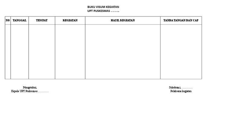 Contoh Format Visum Puskesmas | PDF