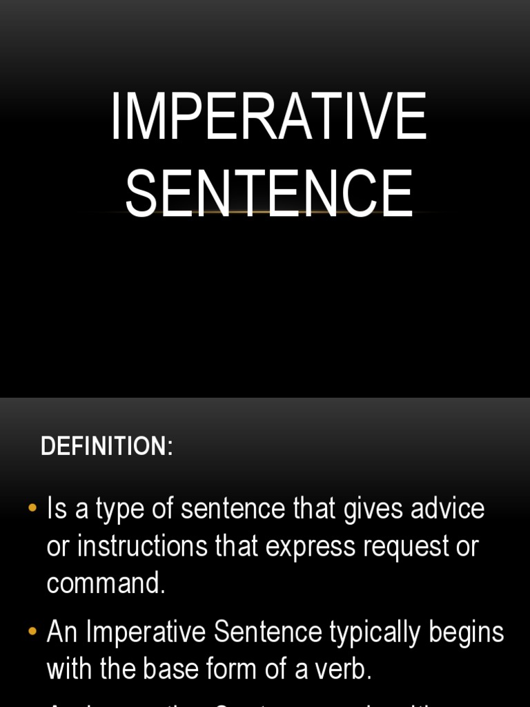 Positive and Negative Imperative | PDF